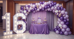 Sweet 16 Birthday Party Ideas: A Glam Purple 16th Birthday Theme Guide ...